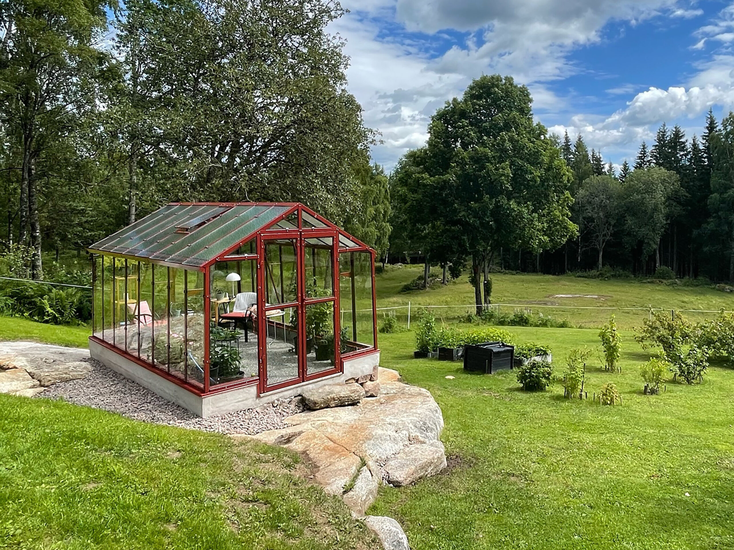 Stormsäkert växthus Variant 249 Mur - Modell J - 7 m² till 25 m² | Grohus